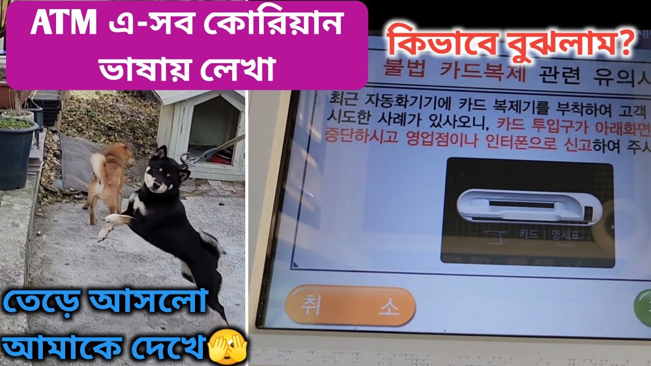 1st time using Korean ATM.| কিভাবে বুঝলাম কোরিয়ান ভাষা | একটুর জন্য ...