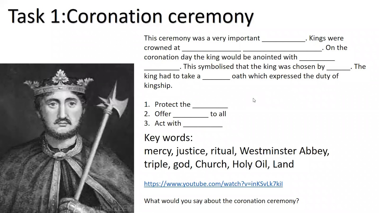 GCSE History - Richard and John - Duties and Rituals of the King - YouTube