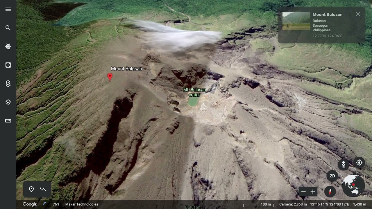 Mount bulusan Volcano philippines 3d - YouTube