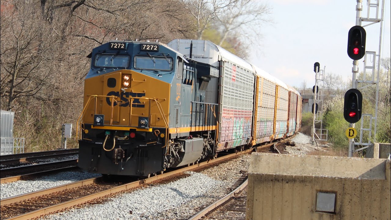 CSX M217-28 with an DPU - YouTube