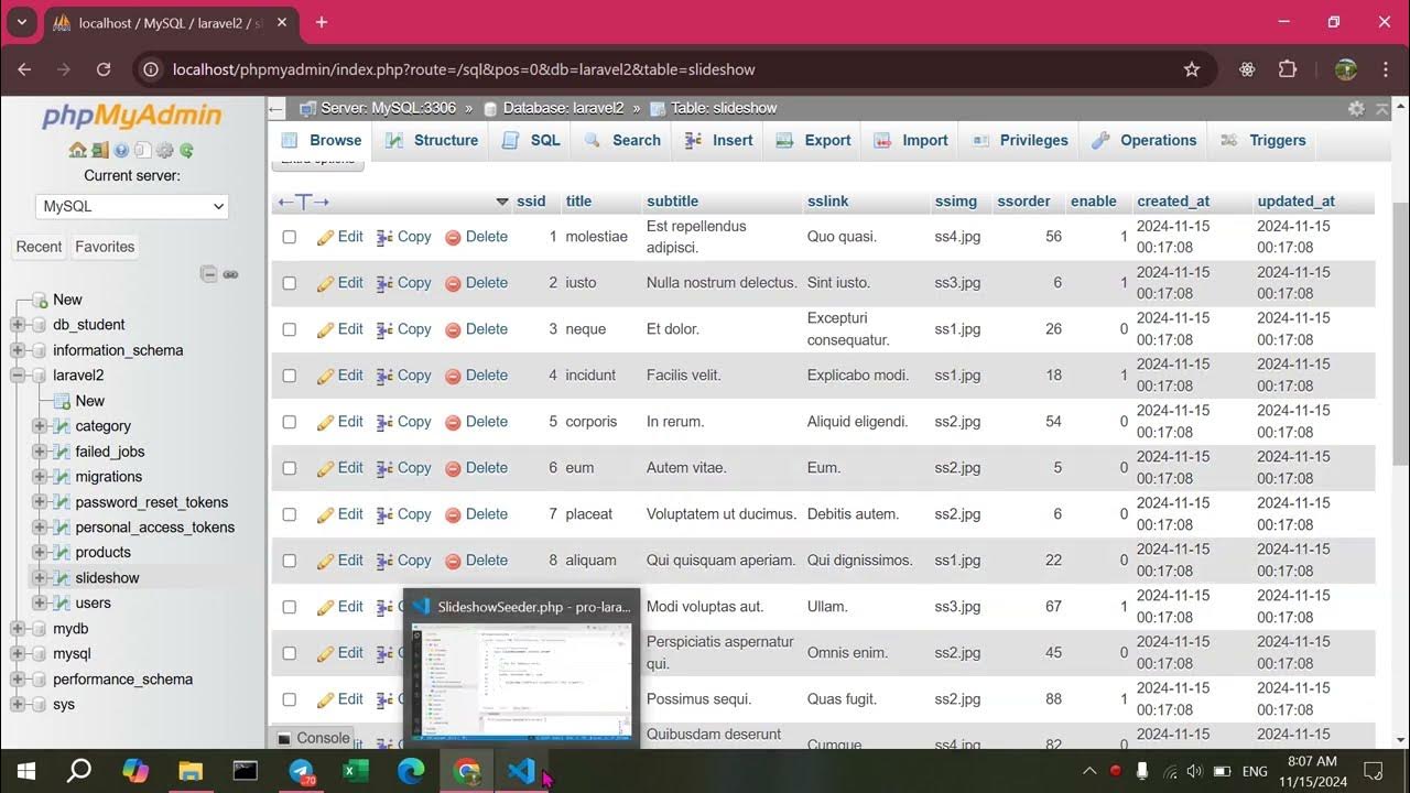 Part 7 Create models for the Category&Product tables,define factories generate fillable ...