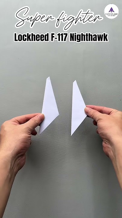 Super Fighter Lockheed F 117 Nighthawk Paper Plane Tutorial ORIGAMI EASY - YouTube