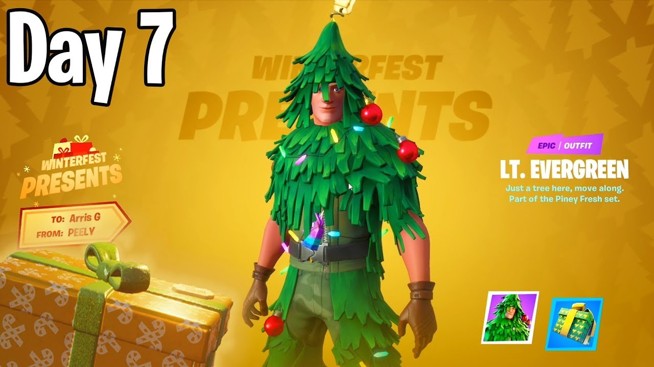 Winterfest Tree Skin (LT EVERGREEN): Day 7 - YouTube