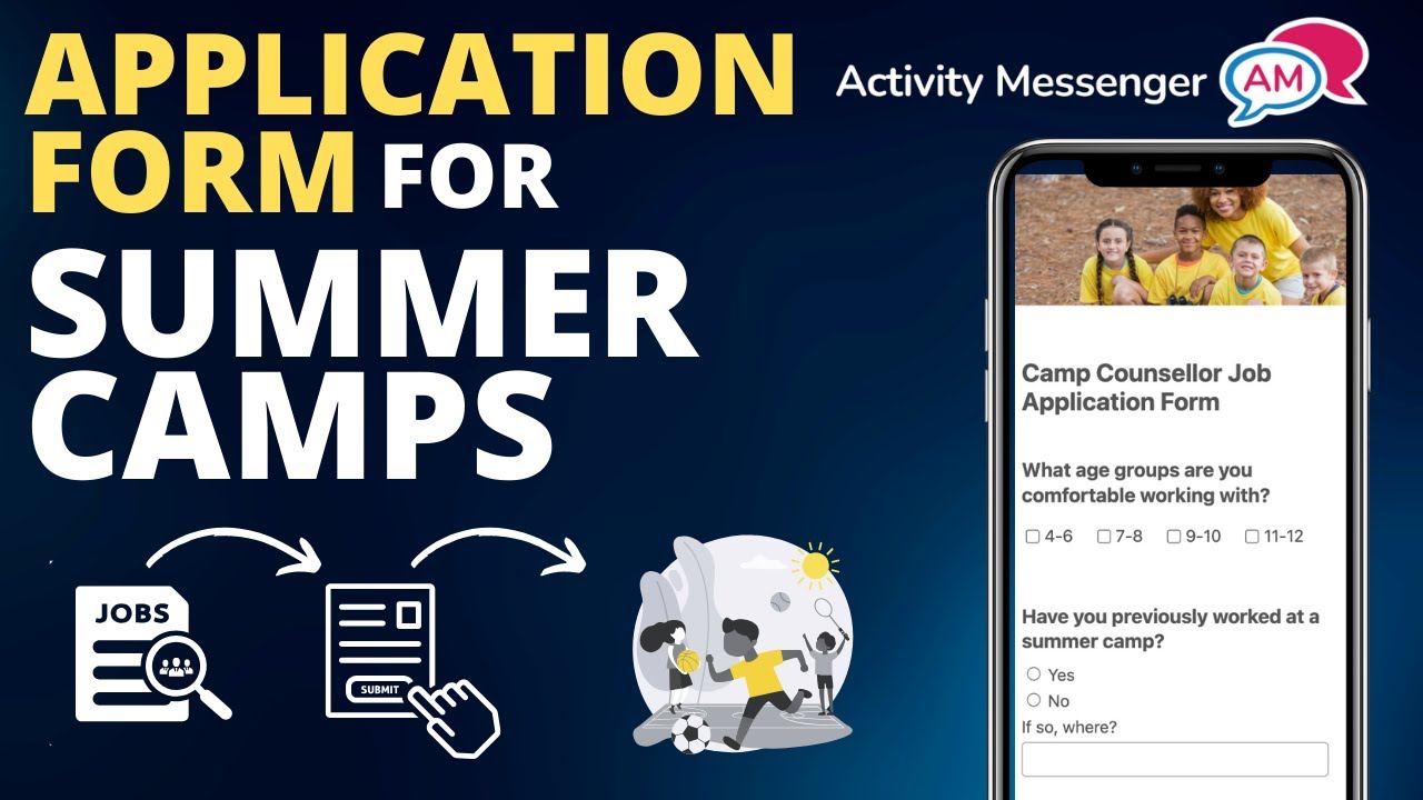 How to create a job application form for summer camps - YouTube