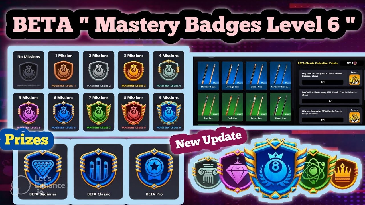 New "" BETA VERSION UPDATE "" Detailed Video 🔥🔥Cue Mastery Badges ...
