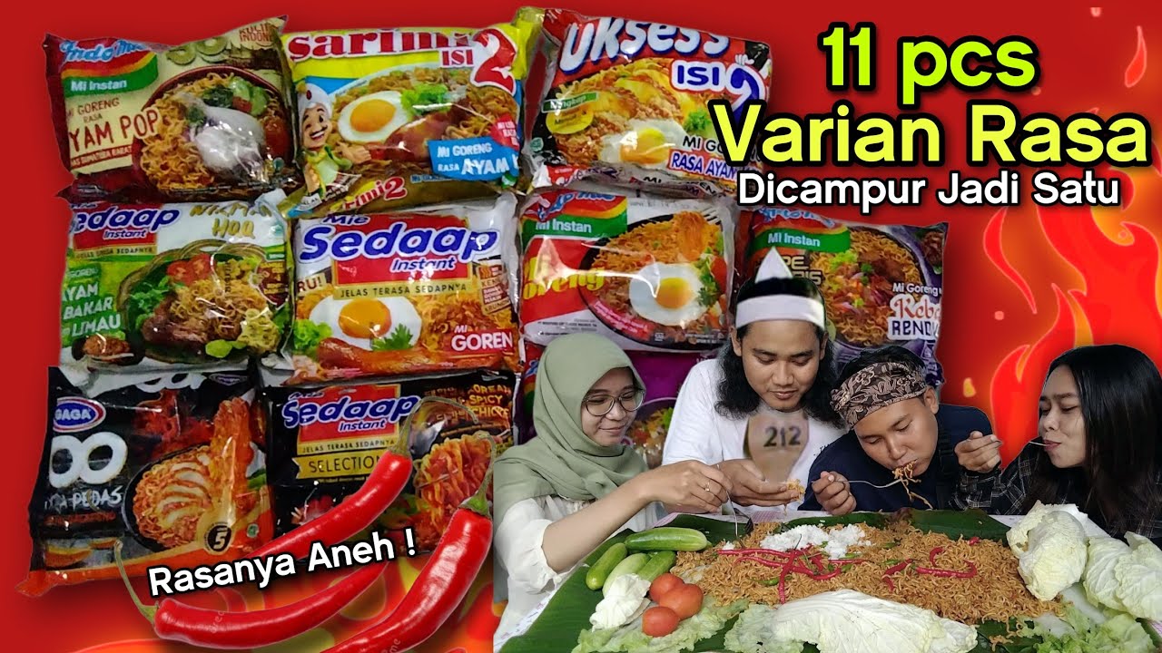 MUKBANG MIE GORENG PEDAS FULL TOPPING CABAI 🔥 - ASMR EATING SPICY FRIED NOODLES - YouTube