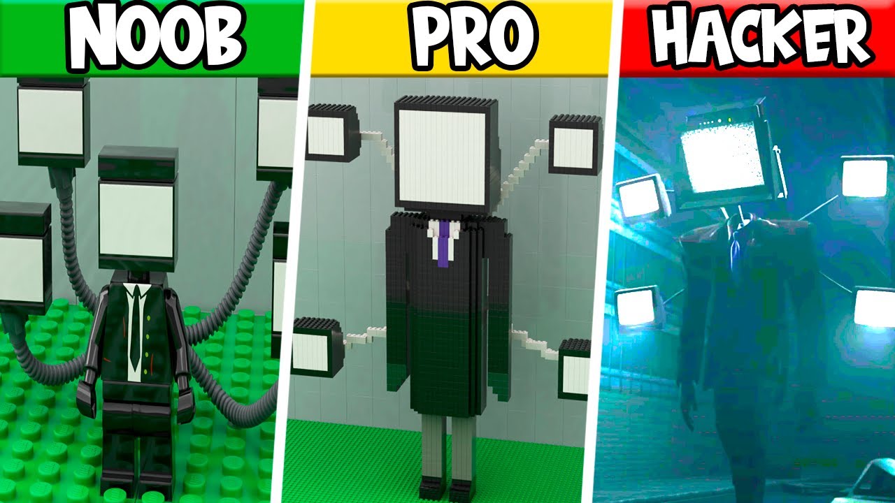 LEGO Titan TV Man : Noob, Pro, HACKER! | (Skibidi Toilet) - YouTube