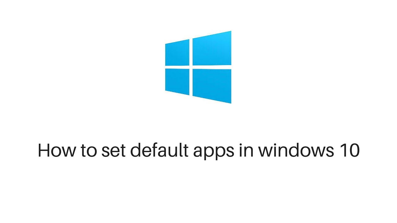 How to set default apps in windows 10 - YouTube