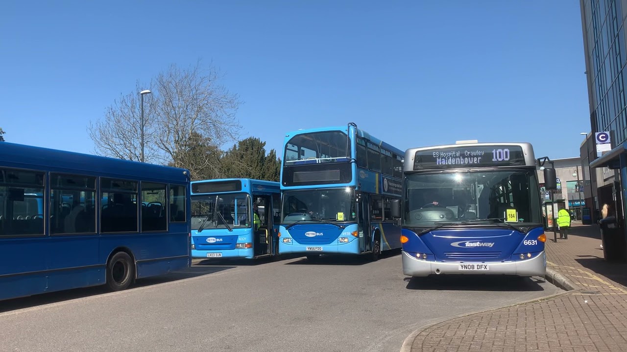 METRO BUS ROUTE 273 DEPARTING CRAWLEY BUS STATION - YouTube