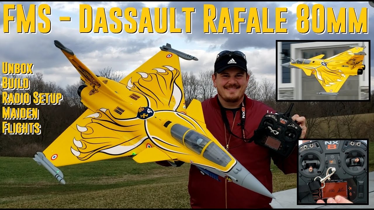 FMS - Dassault Rafale 80mm - Unbox, Build, Radio Setup, & Maiden ...