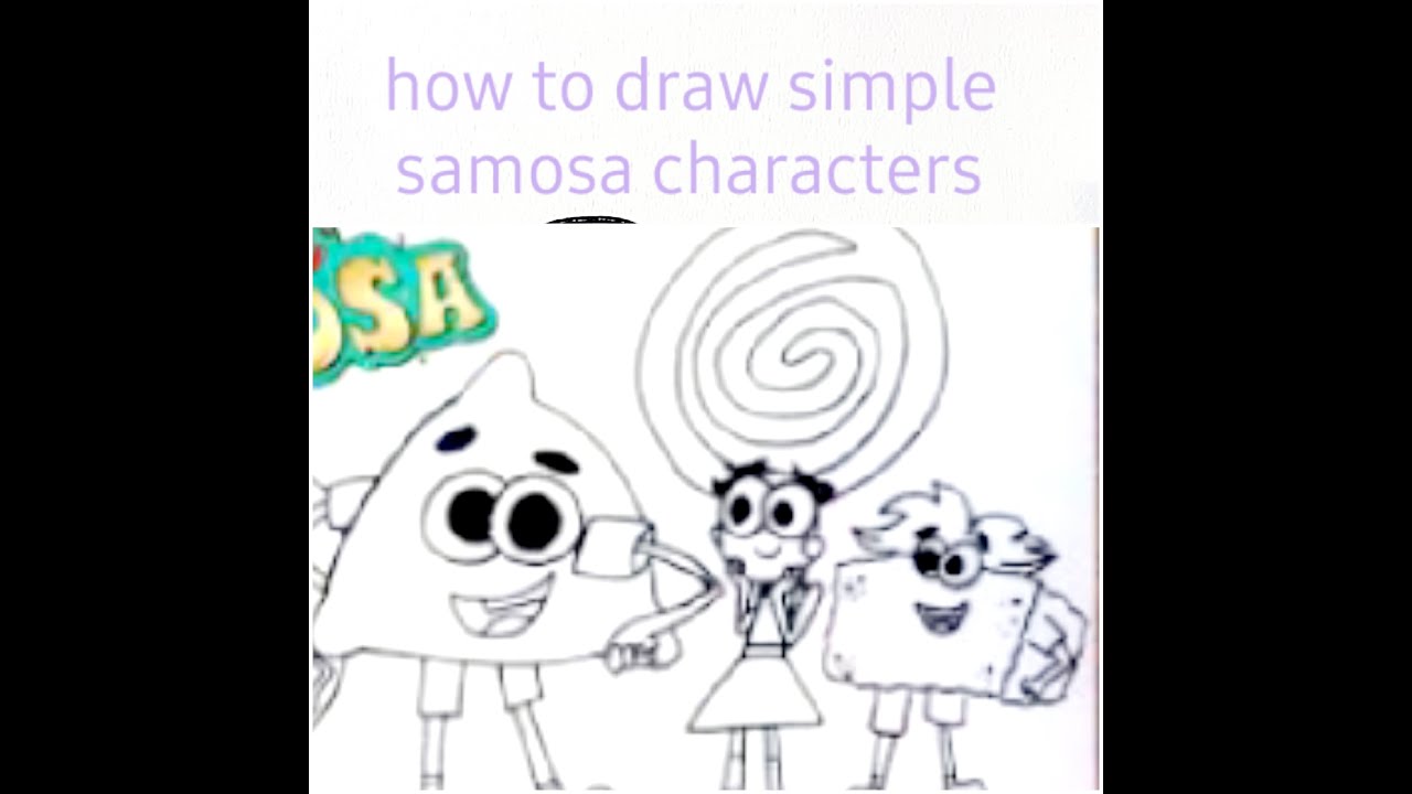 How to draw simple samosa, jalebi,dhokla |draw so cute simple samosa ...
