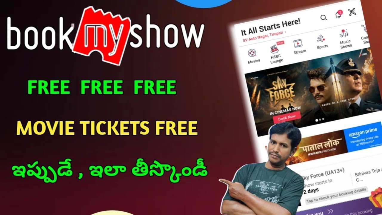 Bookmyshow free movie tickets offer|bookmyshow sky force movie free ...