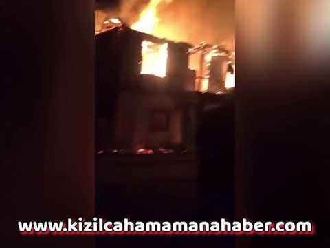 Kızılcahamam/Gümele Mahallesinde Gece Çıkan Yangın Sonrası Ahşap Ev Kül Oldu