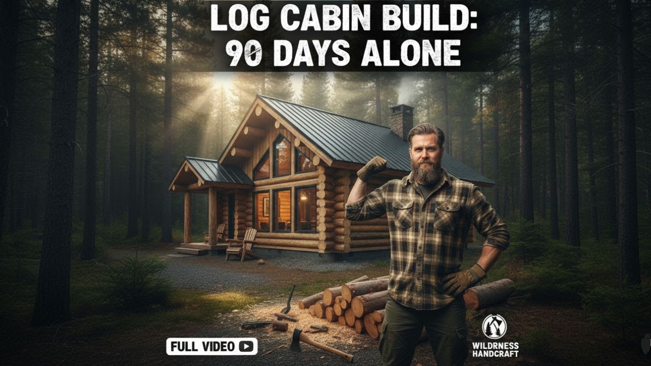Man Builds Incredible DIY Wood Cabin in the Woods Full Process - YouTube