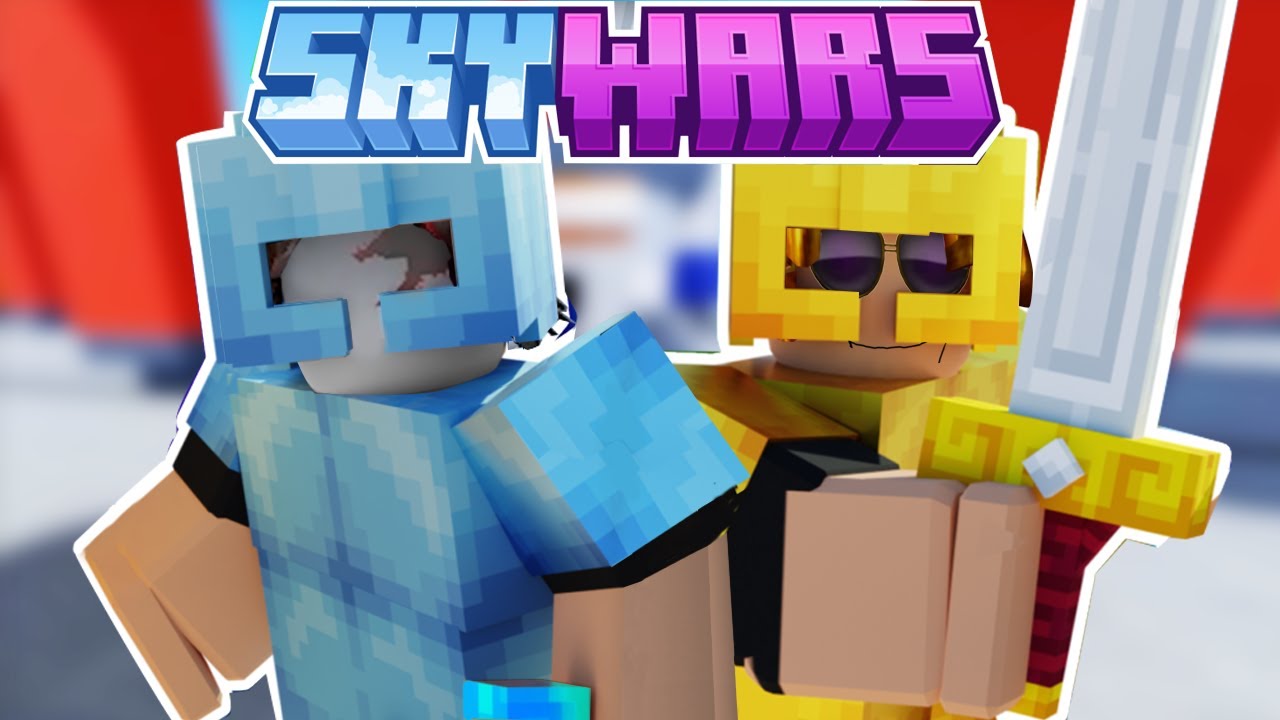 When PRO Minecraft players tries Roblox Skywars - YouTube