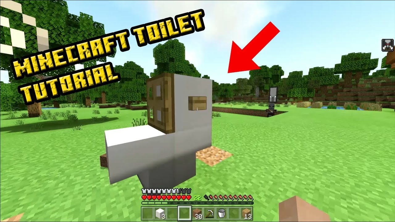Minecraft - simple toilet tutorial 💩 - YouTube