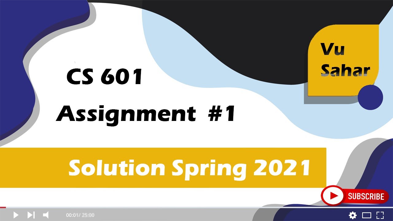 CS601 assignment 1 2021 - YouTube
