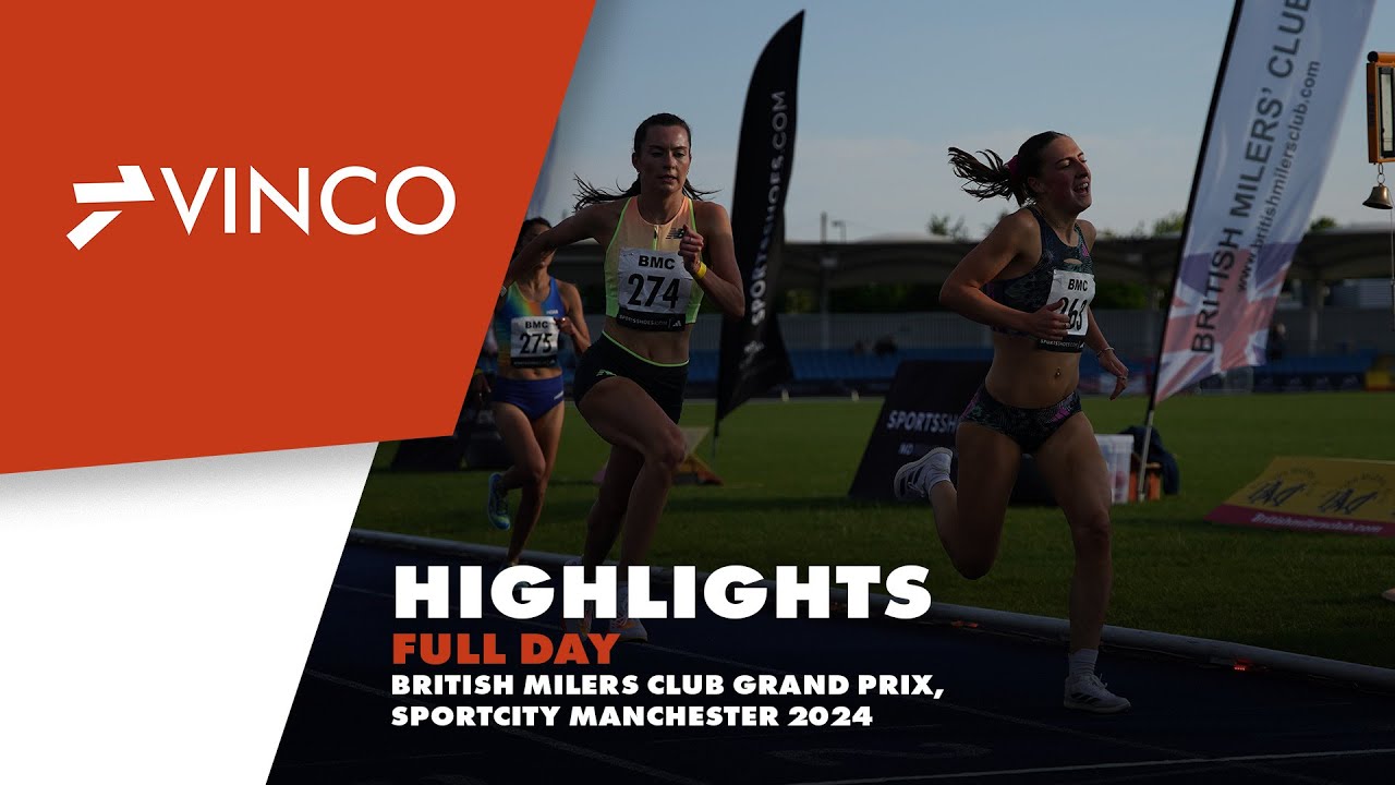 British Milers Club Grand Prix, Sportcity Manchester 2024 Highlights ...