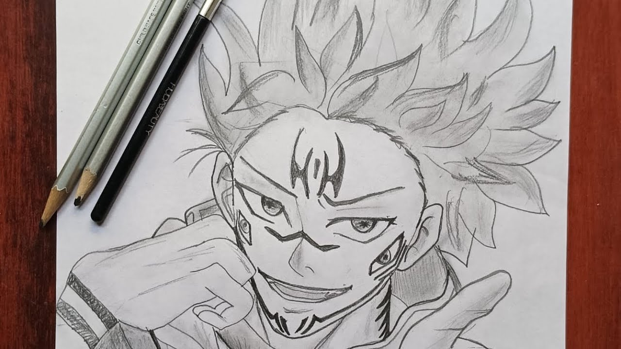 How to Draw Sukuna |easy step by step| #sukuna #drawing - YouTube