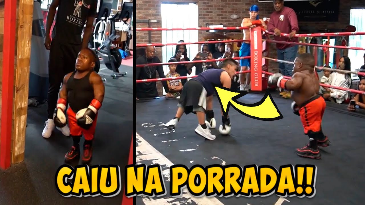 ANÃO BOXEADOR SURPREENDE A TODOS - CHUPETINHA X MEIO METRO - Mini Tyson Tigre espanca oponente ...