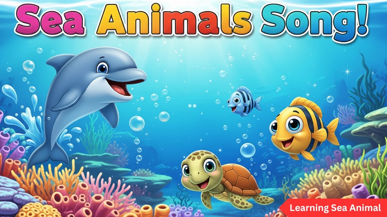 Sea Animals Song | Nursery Rhymes & Kids Songs | Kids vocabulary ...
