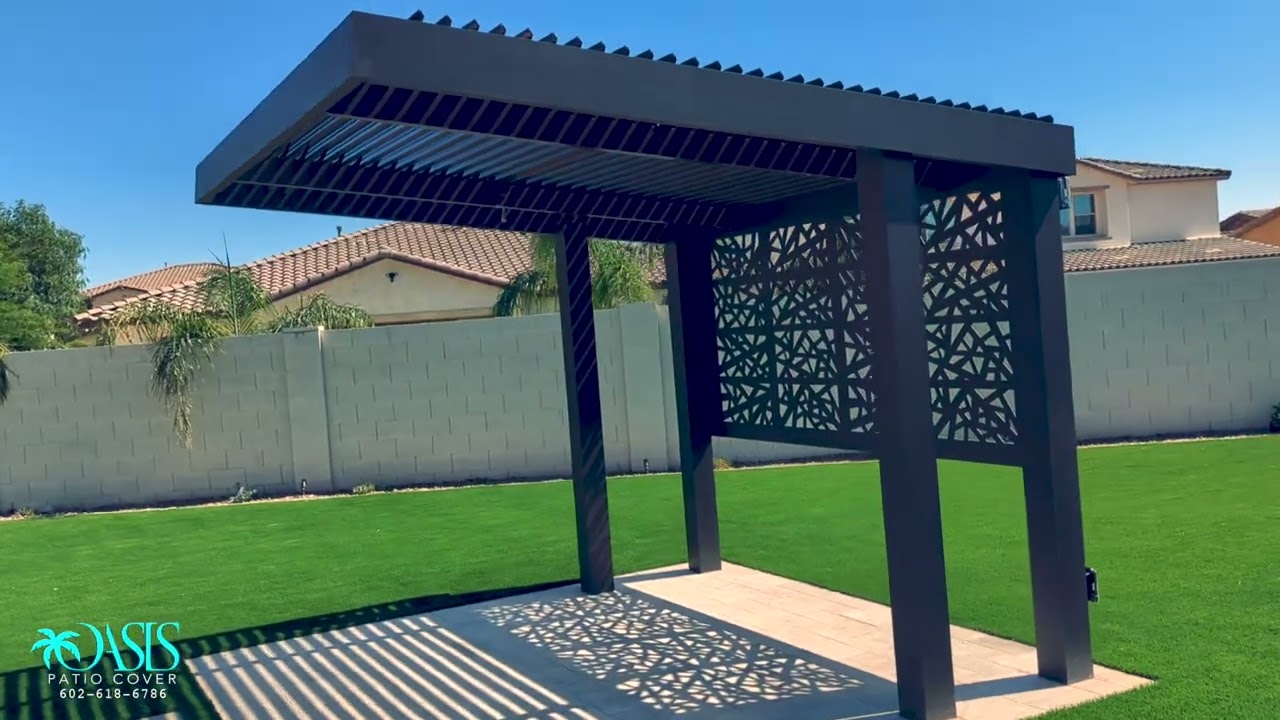 4K ALUMINUM SOLARA LOUVER COMBINATION PERGOLA IN EASTMARK MESA ARIZONA ...