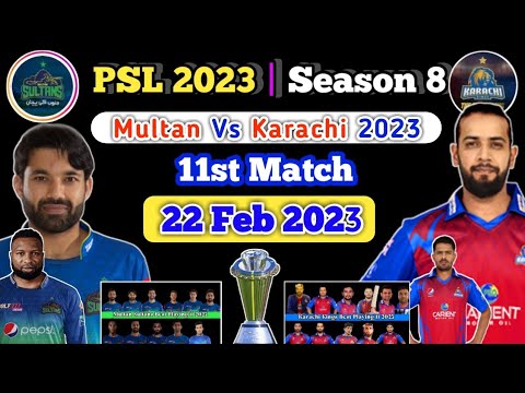 PSL 8 Multan vs Karachi Match | Psl 2023 ms vs kk | kk vs ms Psl 8 ...