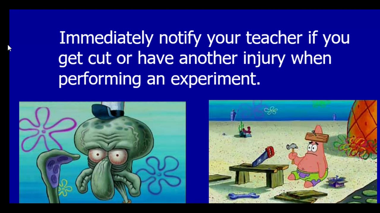 Sponge Bob Lab Safety Rules - YouTube