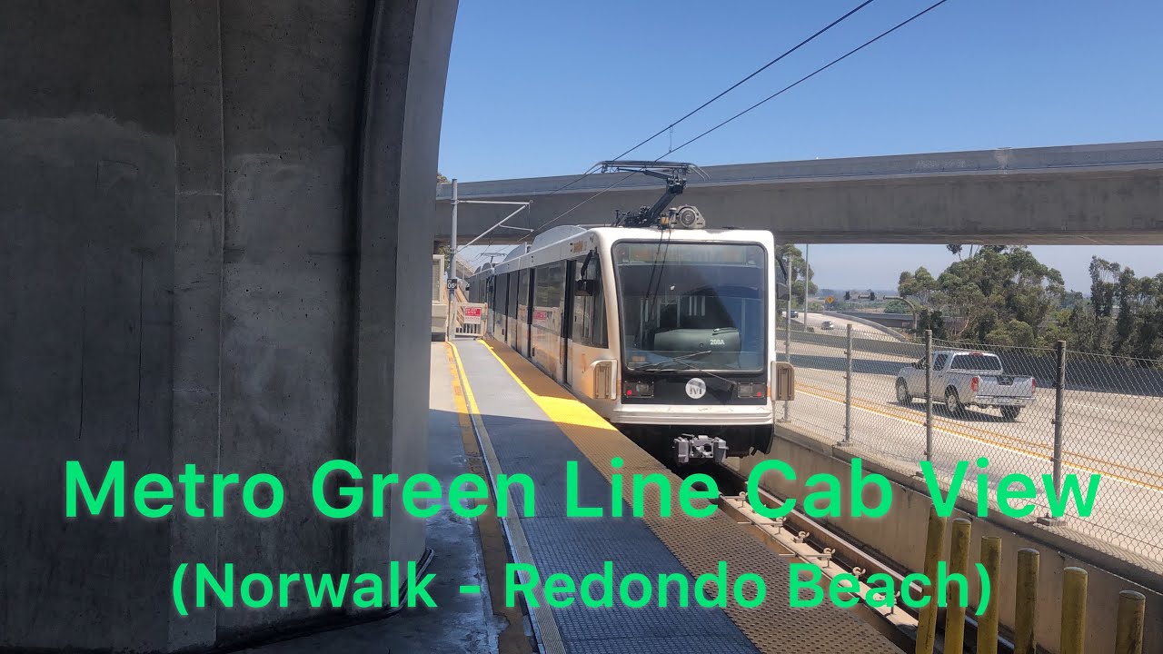 Metro Green (C) Line P2000 Cab Ride From Norwalk to Redondo Beach - YouTube