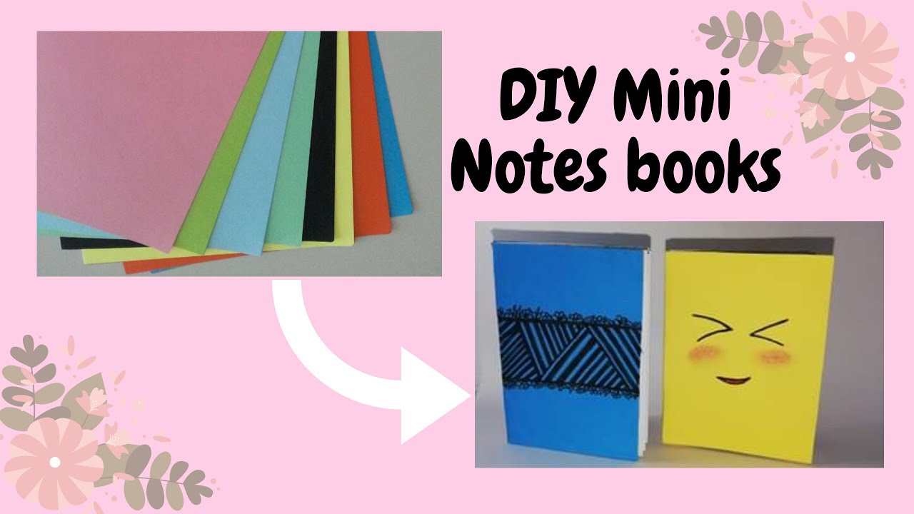 Diy Cute Mini Notebooks Two Sheet Of Paper | Easy Paper Crafts - Youtube