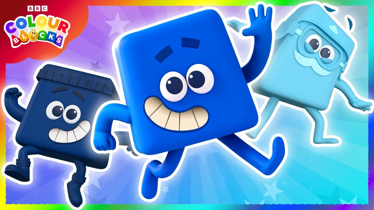 Shades of Blue Showdown | Colours for Kids | @colourblocks - YouTube
