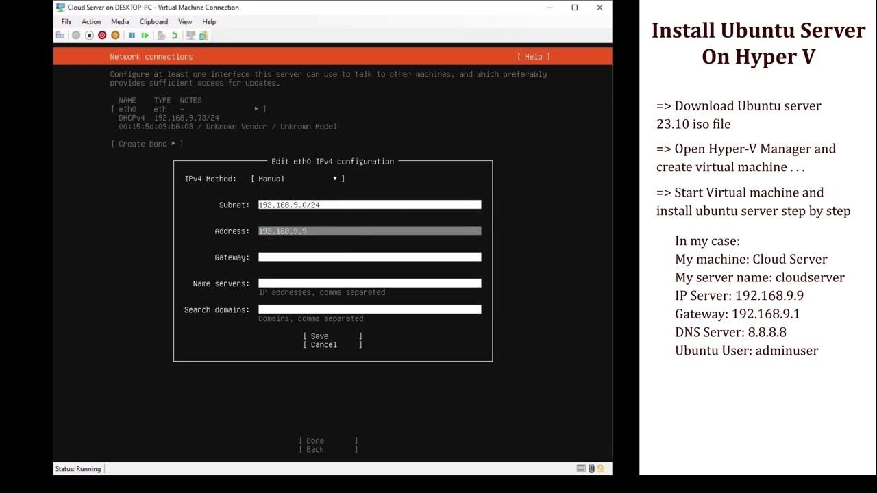 Video 01 - Install Ubuntu Server 23.10 on Virtual Machine (Hyper-V ...