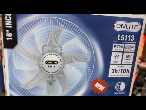 Onlite l5113 rechargeable fan unboxing / How to assemble pedestal fan ...