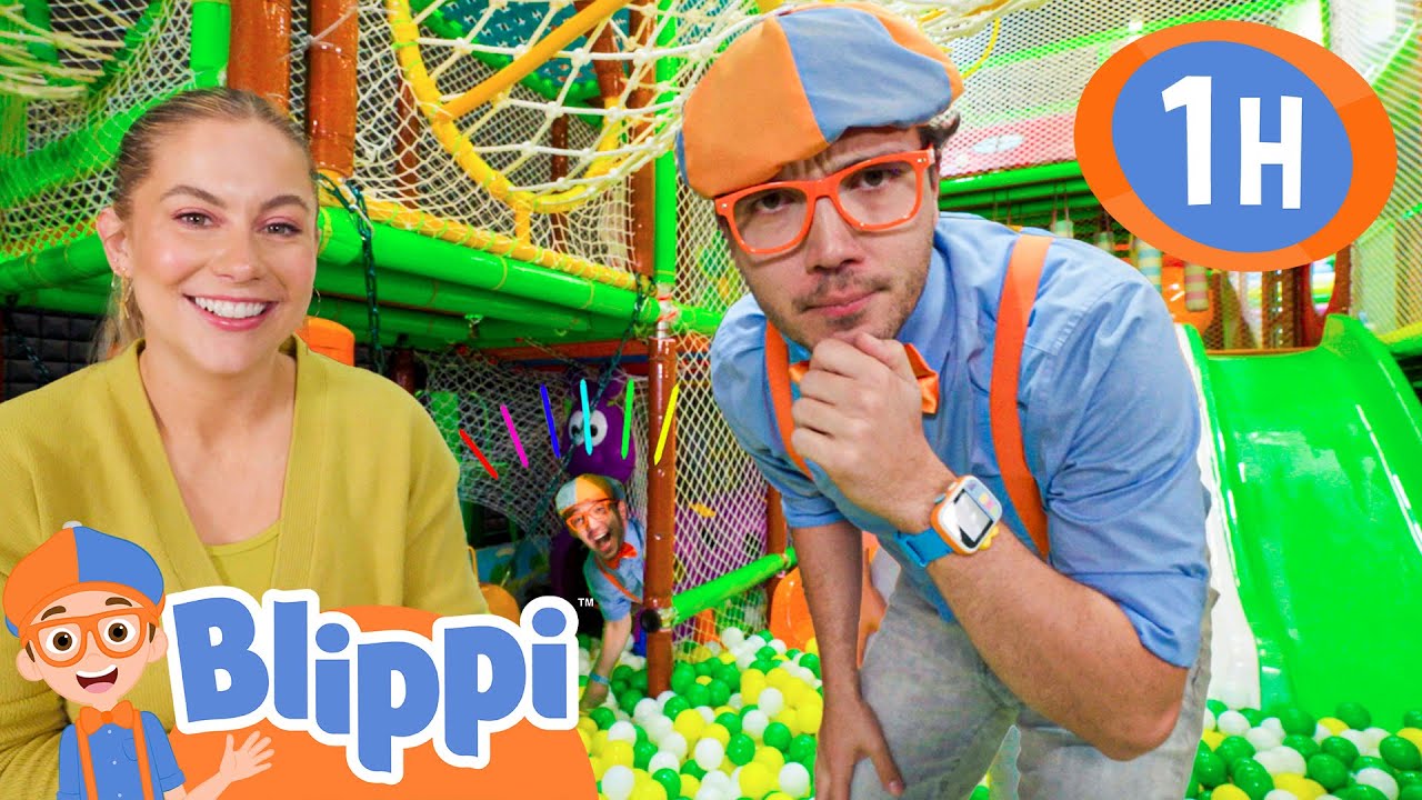 Blippi's Playground Hide and Seek | Blippi | 🚌Wheels on the BUS Songs ...