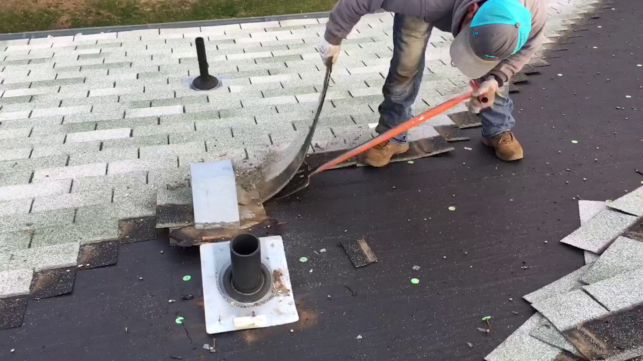 Tearing off an old 3 tab roof! - YouTube