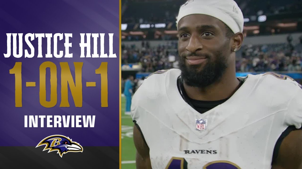 1-on-1: Justice Hill Reacts to Game-Winning Touchdown | Baltimore ...