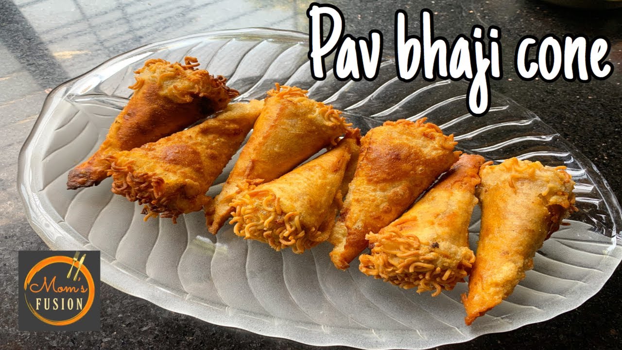Pav bhaji roti cone | Left over roti snack dish | roti cones | snack ...