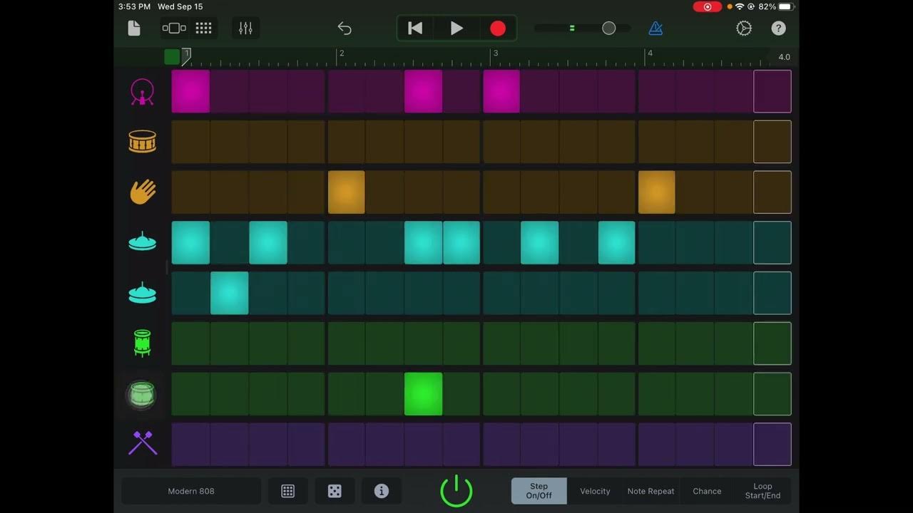 GarageBand for the iPad: Making Drum Beat with Beat Sequencer - YouTube