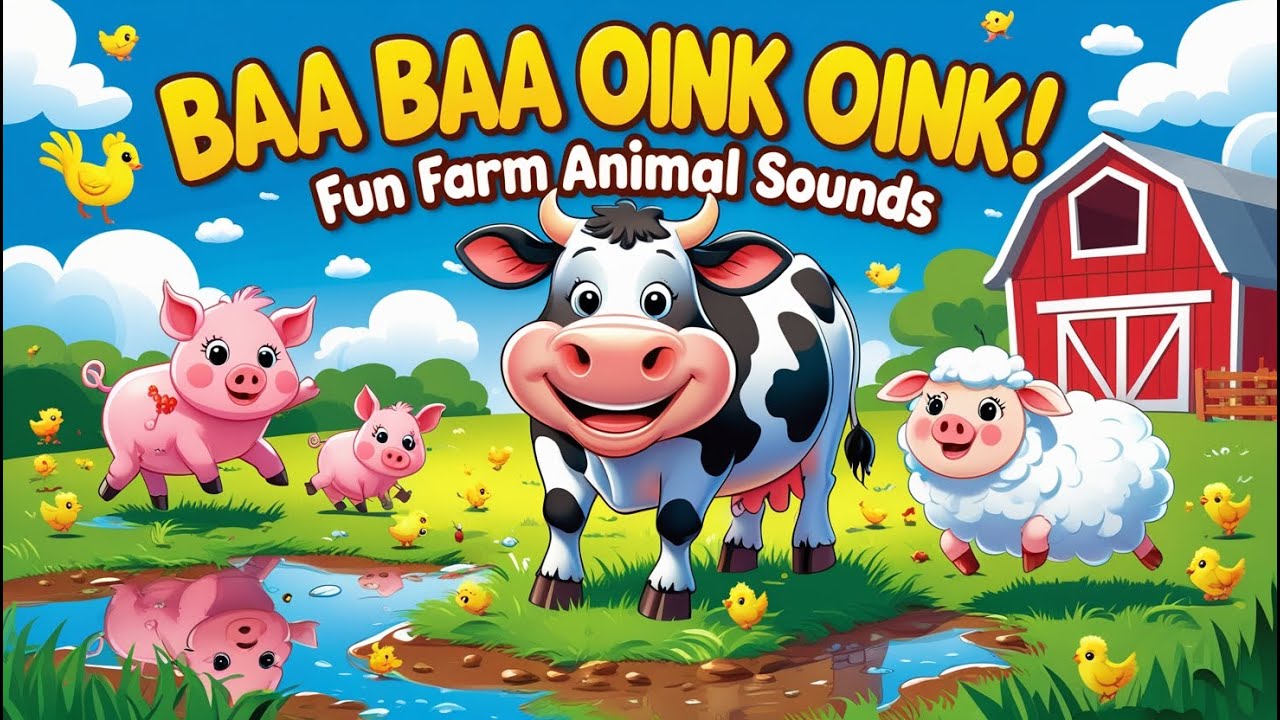 Baa Baa Oink Oink! 🐑🐷 Fun Farm Animal Sounds & Rhymes for Kids ...