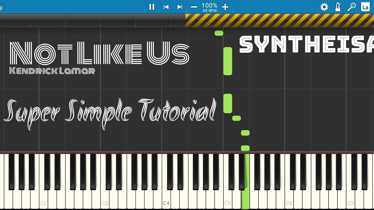 Kendrick Lamar - Not Like Us MIDI [Synthesia] (Ultra Simple) - YouTube