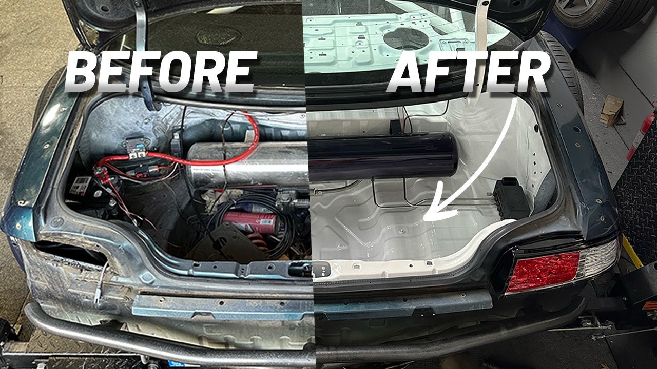My 240sx trunk cleanup! - YouTube