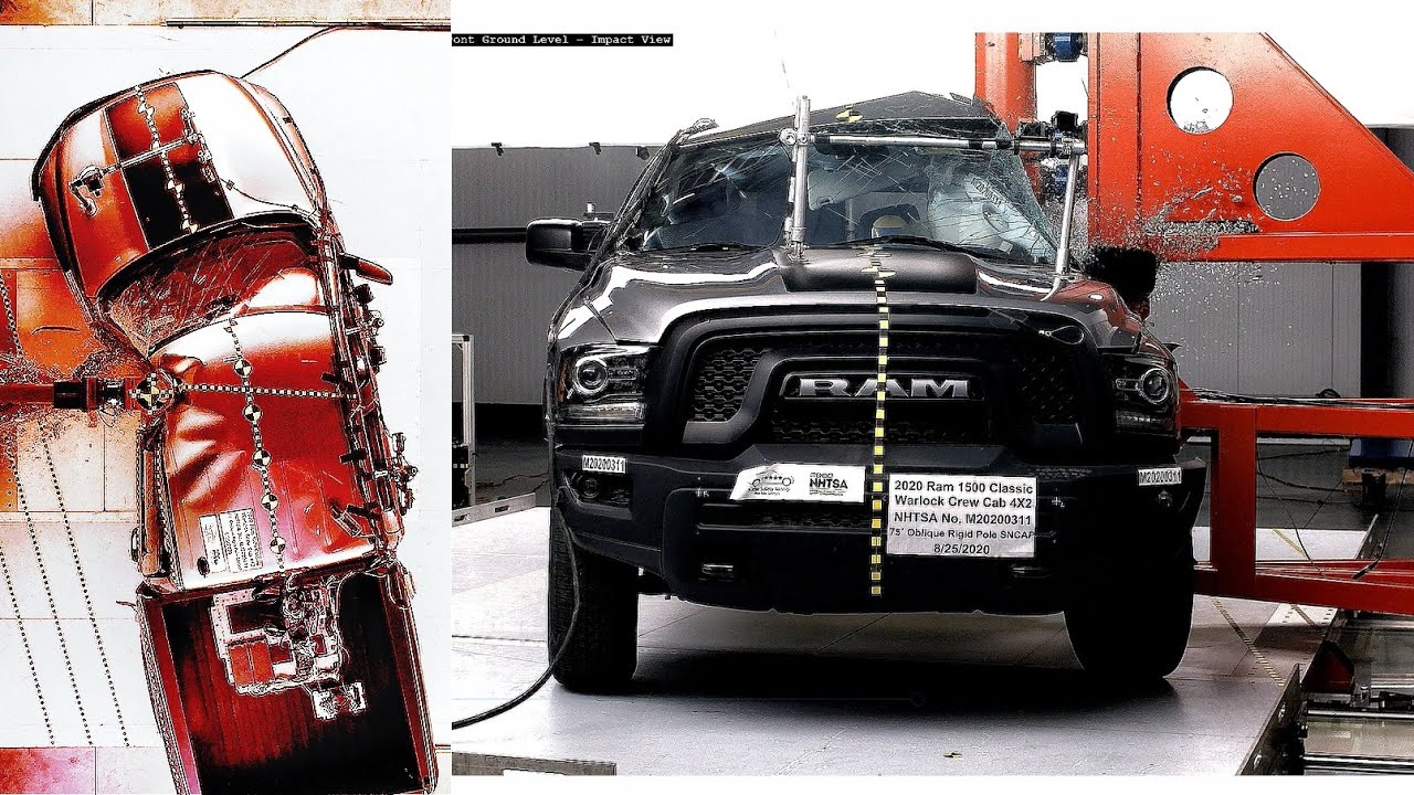 2020 RAM 1500 Side Pole Crash Test - YouTube