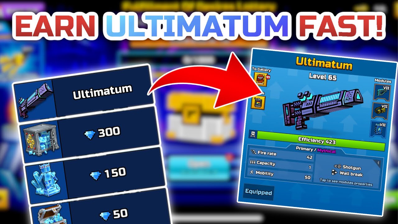 Tips To Earn ULTIMATUM Fast! F2P and P2W | Pixel Gun 3D - YouTube
