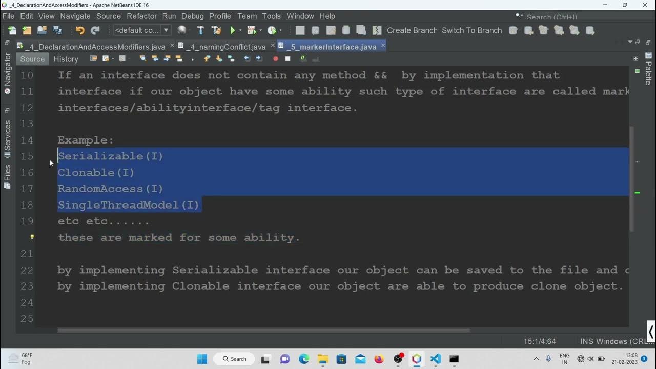 #63- Marker Interface | Learn Complete #java in Hindi - YouTube