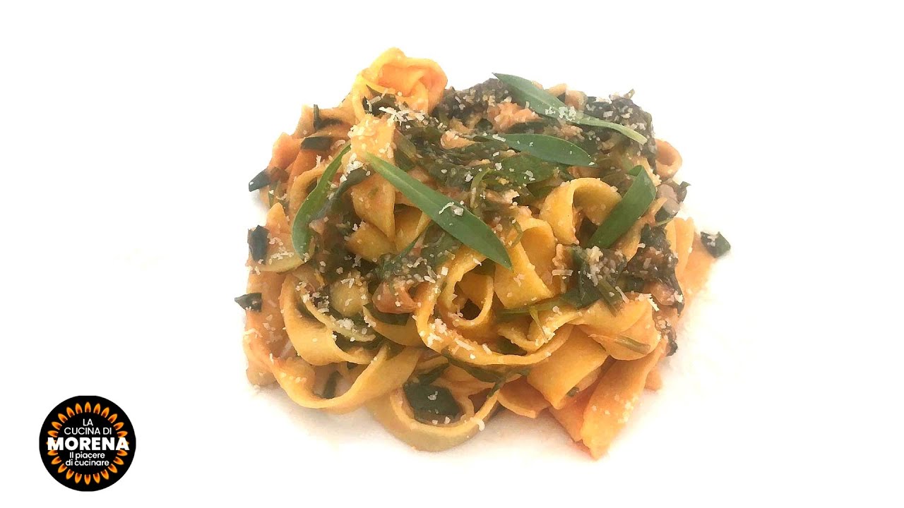 Tagliatelle al sugo di stridoli - YouTube