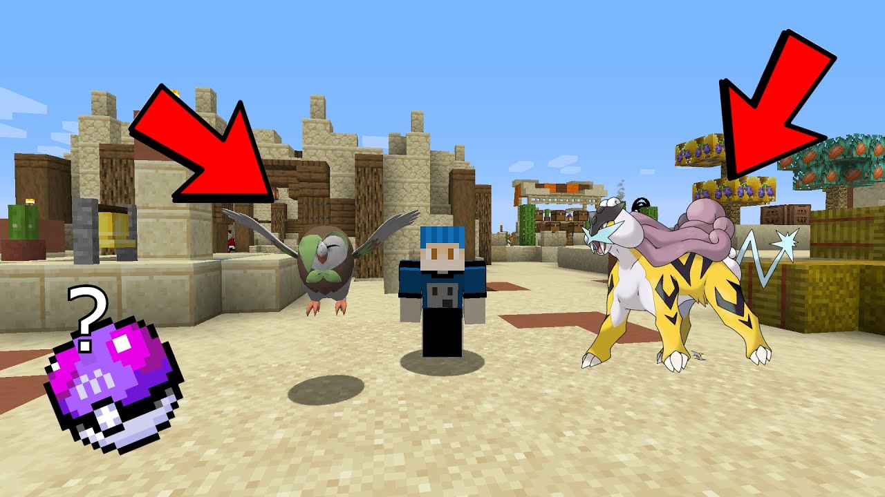 ACHEI UM RAIKOU E EVOLUÍ O ROWLET - PIXELMON TEAM #3 - YouTube