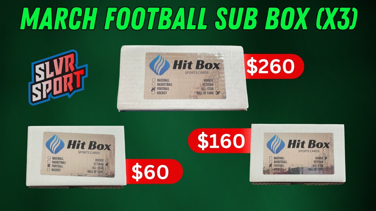 4 HITS - Opening Three Football Card Subscription Boxes from Hit Box ...