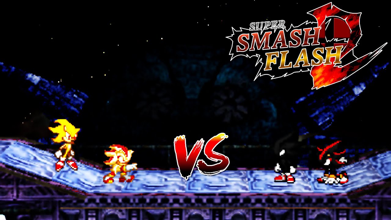 SSF2 Mods: Super Sonic and Shadow vs Dark Sonic and Shadow - YouTube