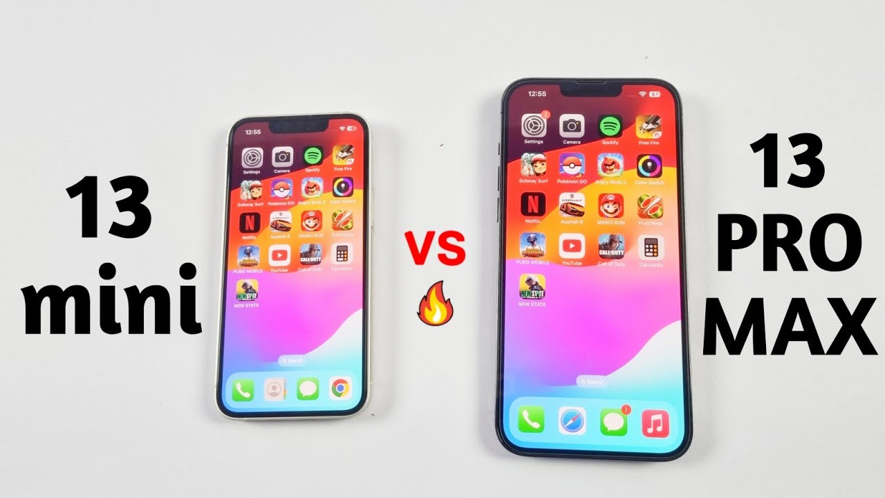 iPhone 13 Mini Vs 13 Pro Max in 2023 - SPEED TEST (iOS 17.0.3) - YouTube