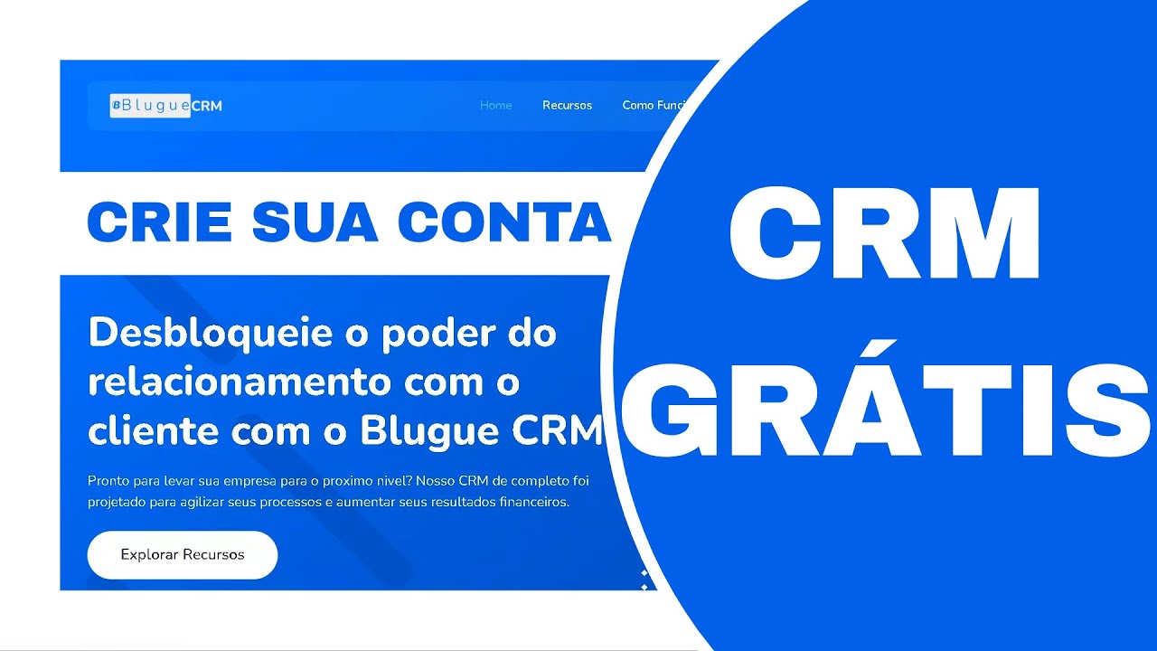 Criando sua conta grátis no Blugue CRM - CRM Grátis Online - YouTube